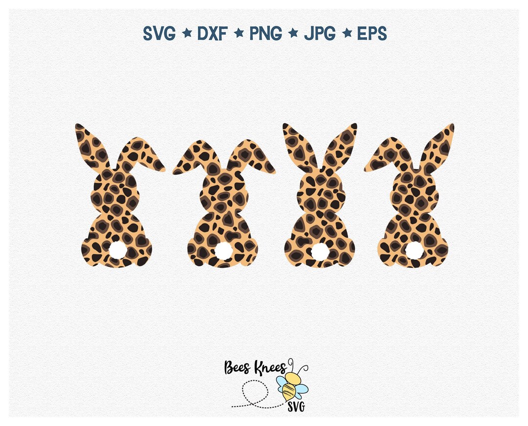Cheetah Easter Bunny SVG, Cheetah Rabbit SVG, Leopard SVG, Cut File ...