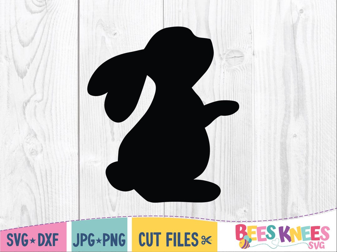 Bunny Silhouette Svg, Cute Rabbit Silhouette, Easter Bunny Svg, Spring ...