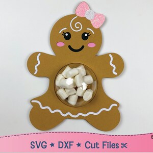 Gingerbread Girl Candy Holder, Christmas Candy Holder Template, DIY ...