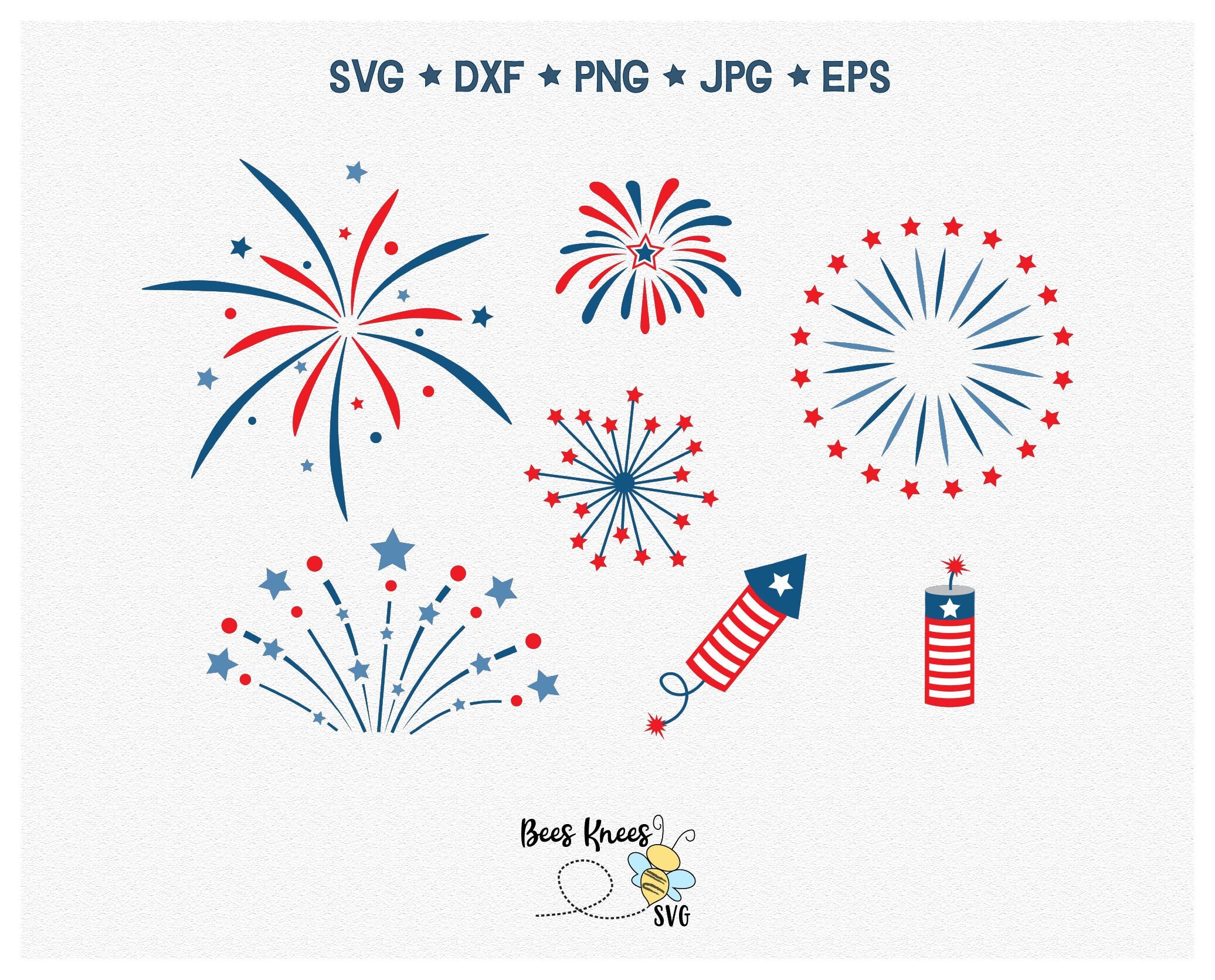 Fireworks Svg 4th of July Fireworks Firecrackers Svg Cut - Etsy
