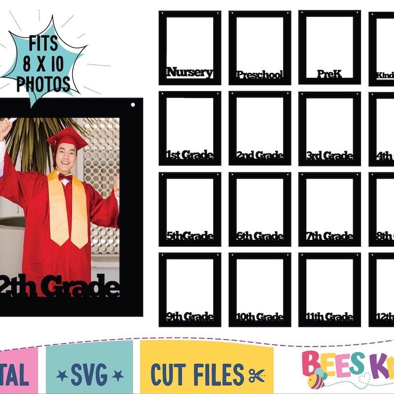 Graduation Photo Banner Grades Svg - Etsy