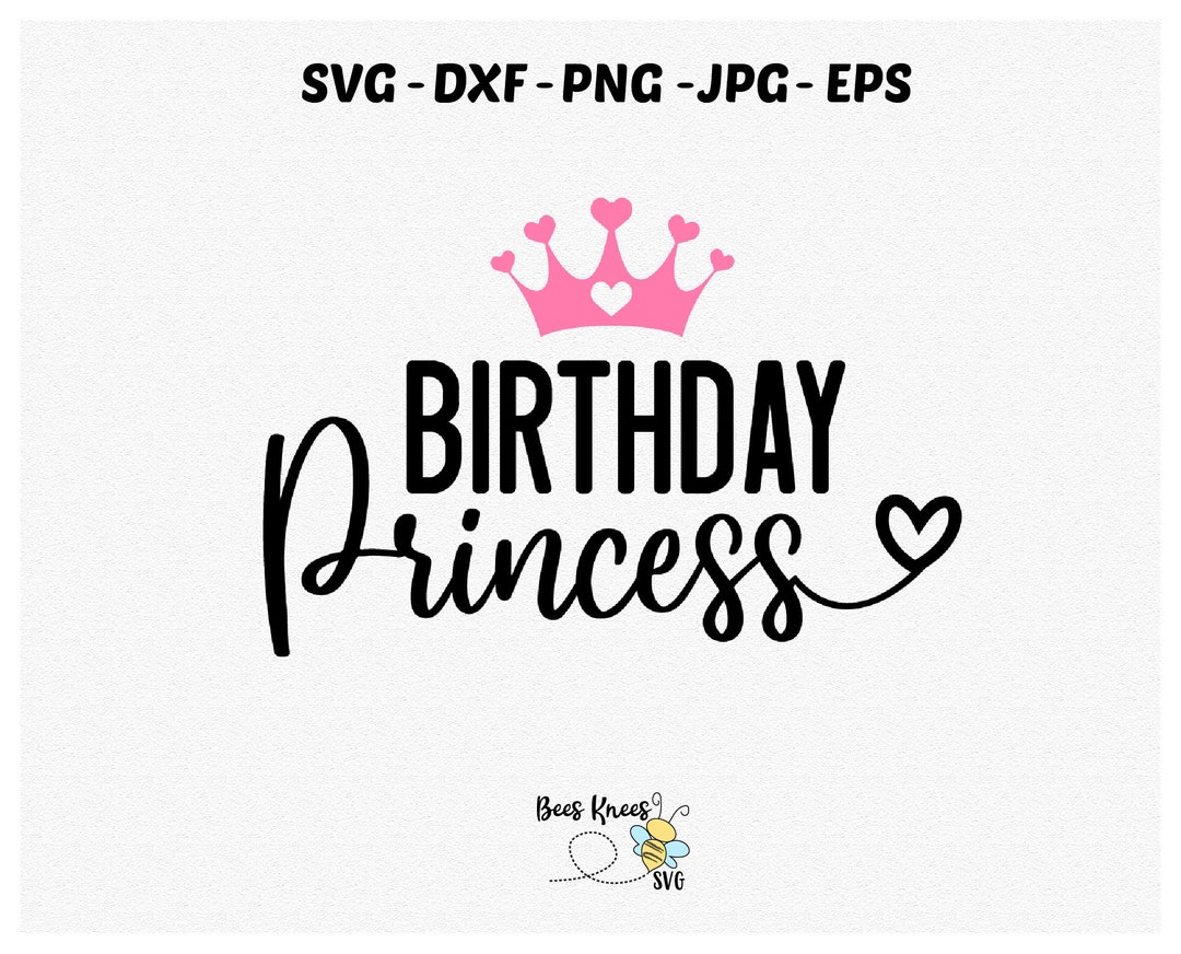 Birthday Princess Svg, Birthday Princess T Shirt Iron on Svg, Birthday ...