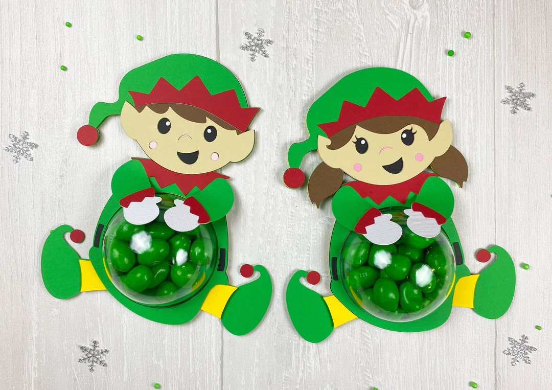 Elf Candy Holder, Christmas Candy Holder Template, DIY Boy and Girl Elf ...