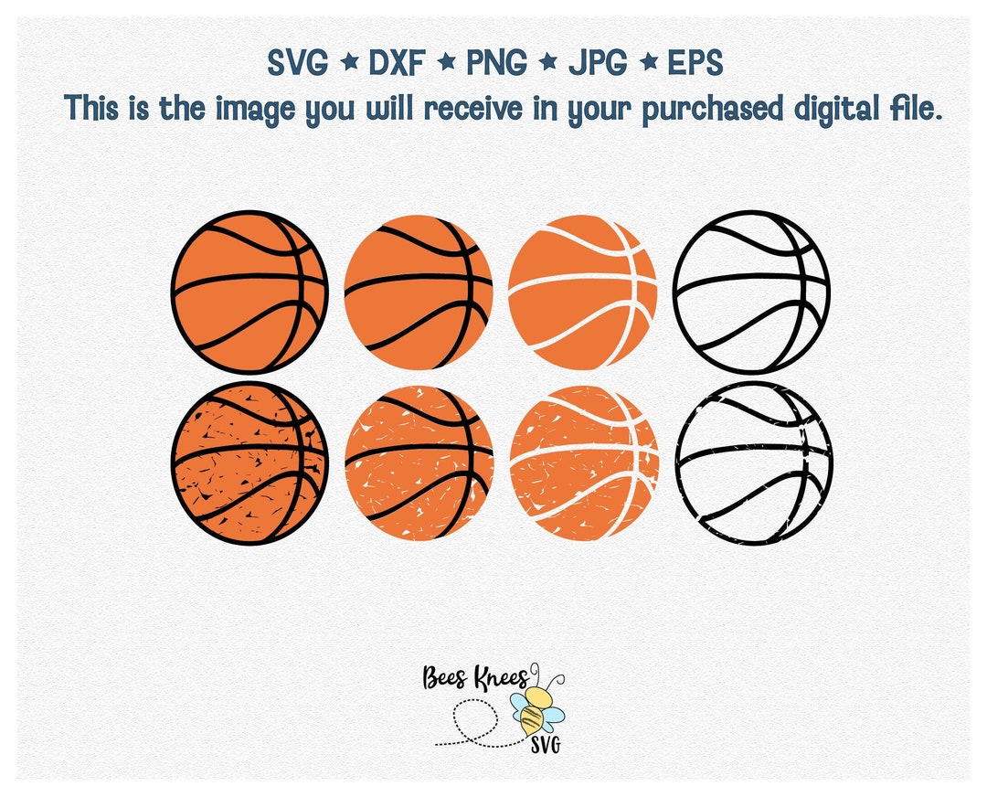 Basketball Svg, Distressed Basketball Svg, Baskeball Iron On, Cut File ...