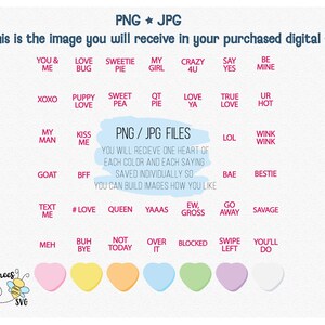Conversation Hearts Svg Funny Hearts Svg Valentine's Day | Etsy