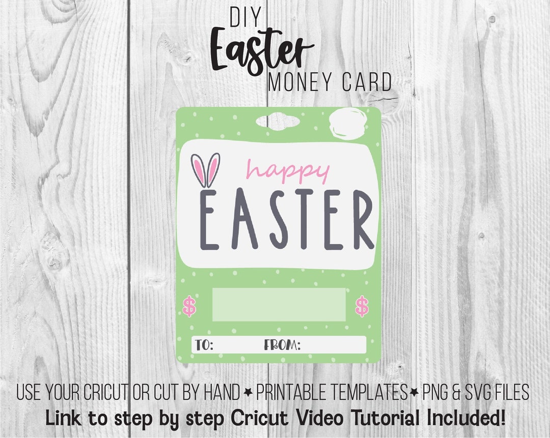 Printable Easter Money Card, Lip Balm Pouch Money Card, Easter Cash ...