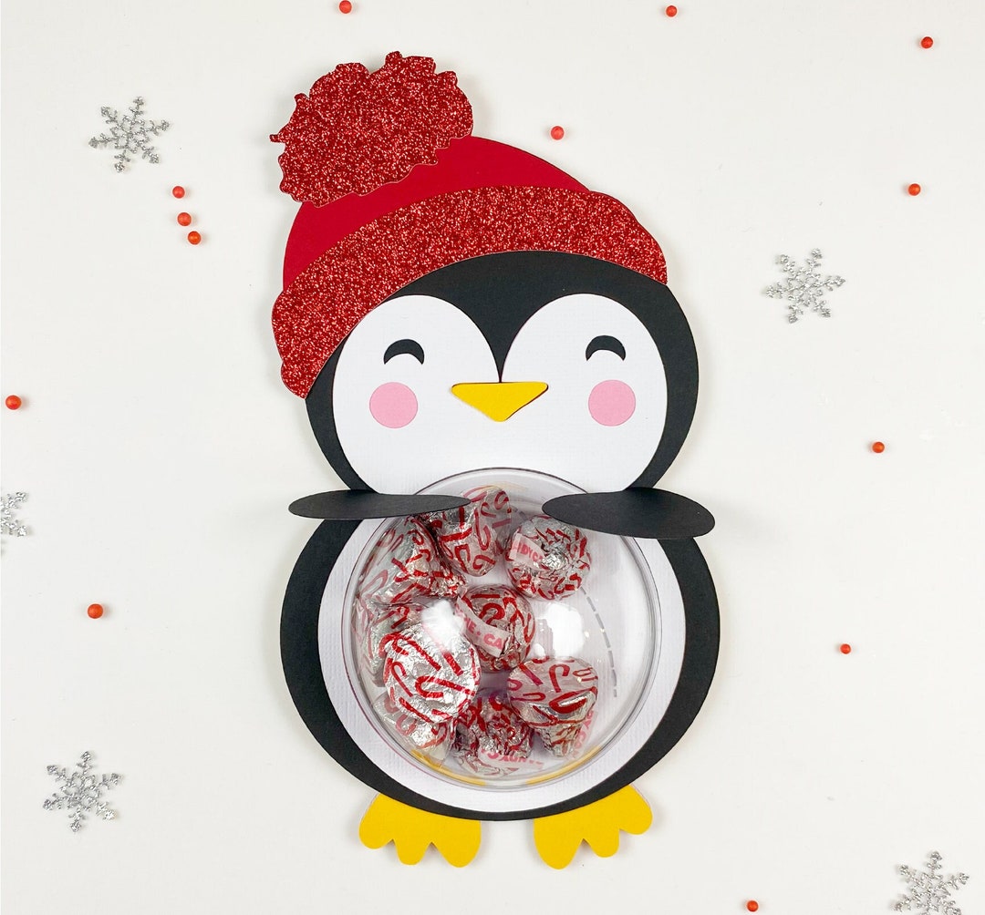 Cute Penguin Candy Holder, Christmas Candy Holder Template, DIY Winter ...