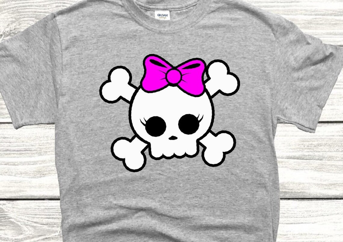 Skull Svg, Cute Girl Skull Svg, Sugar Skull Svg, Halloween Cut File for ...