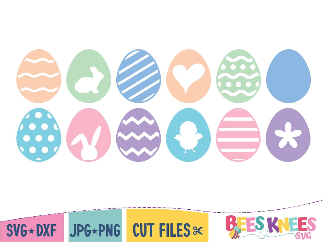 Easter Egg Svg, Cricut Easter Egg Cut File, Simple Eggs Svg, Heart ...