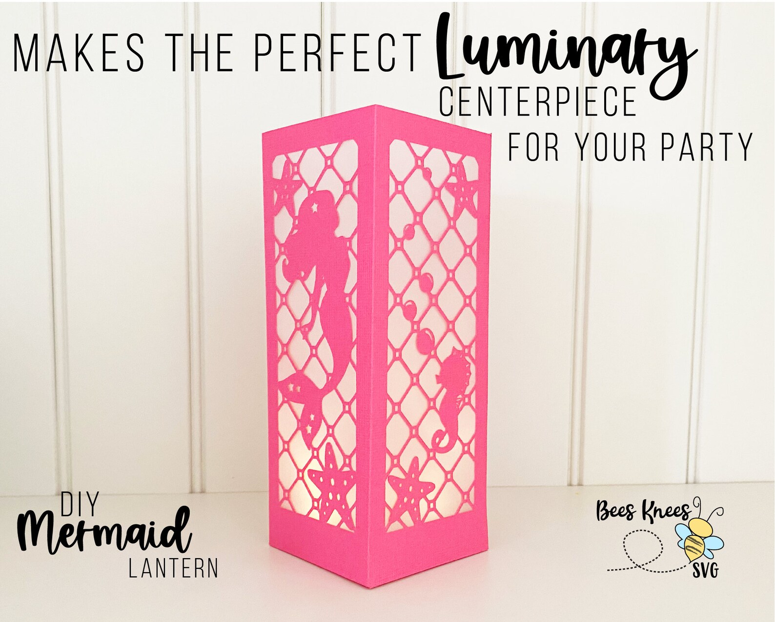 Mermaid Lantern Svg, Mermaid Luminary Svg, Birthday Party Centerpiece ...