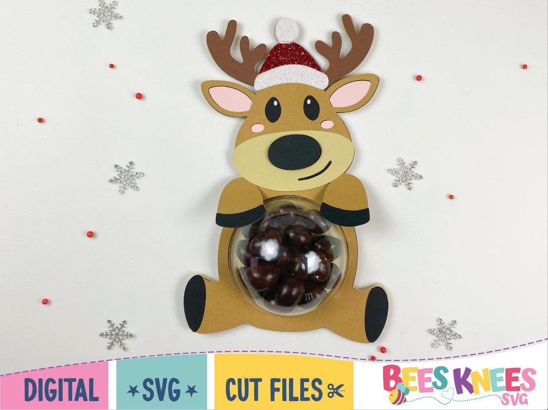 Reindeer Candy Holder, Christmas Candy Holder Template, Winter Candy ...