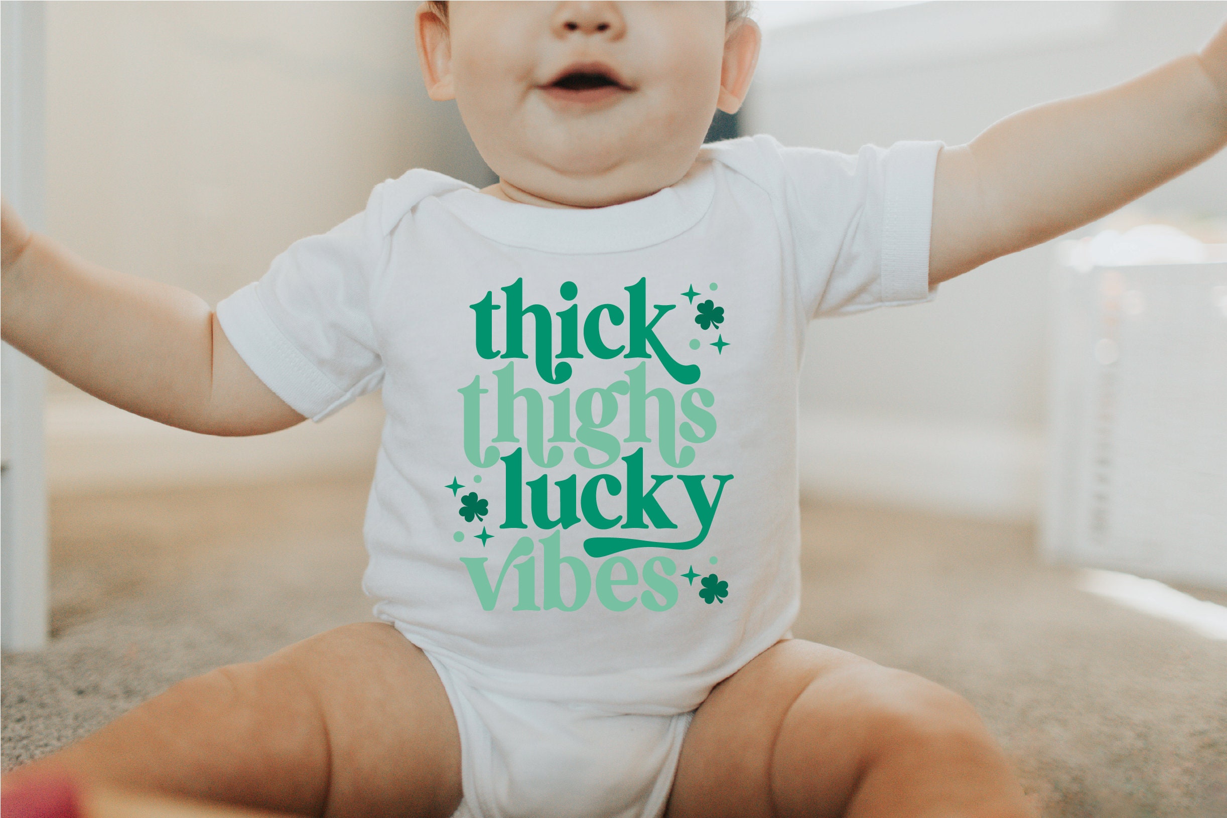 Thick Thigs Lucky Vibes Svg Funny St. Patrick's Day Svg - Etsy