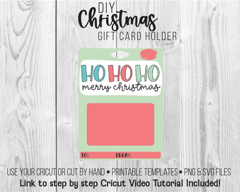 Printable Christmas Gift Card Holder Template Bundle, Holiday Gift Card ...