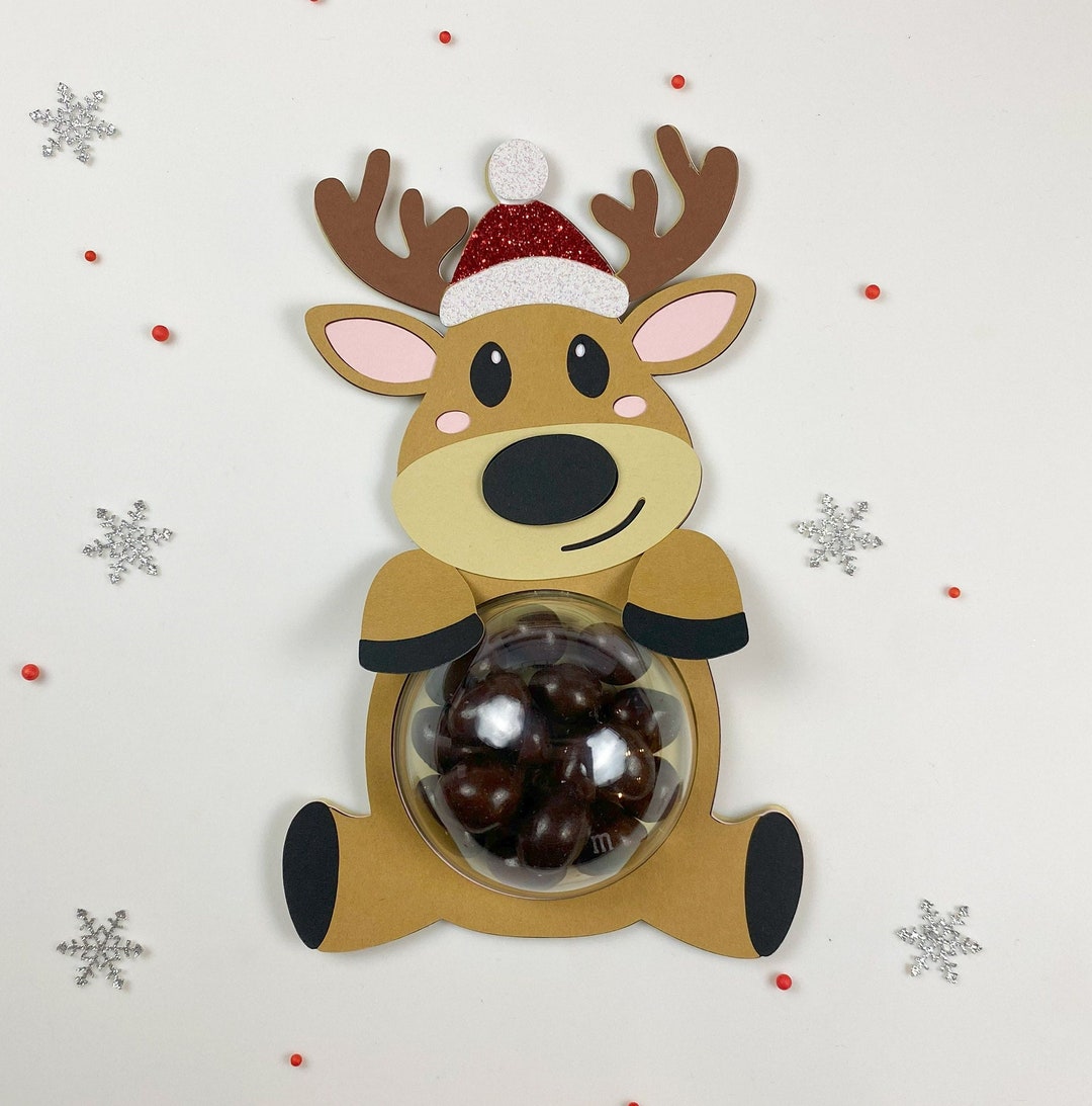 Reindeer Candy Holder, Christmas Candy Holder Template, Winter Candy ...