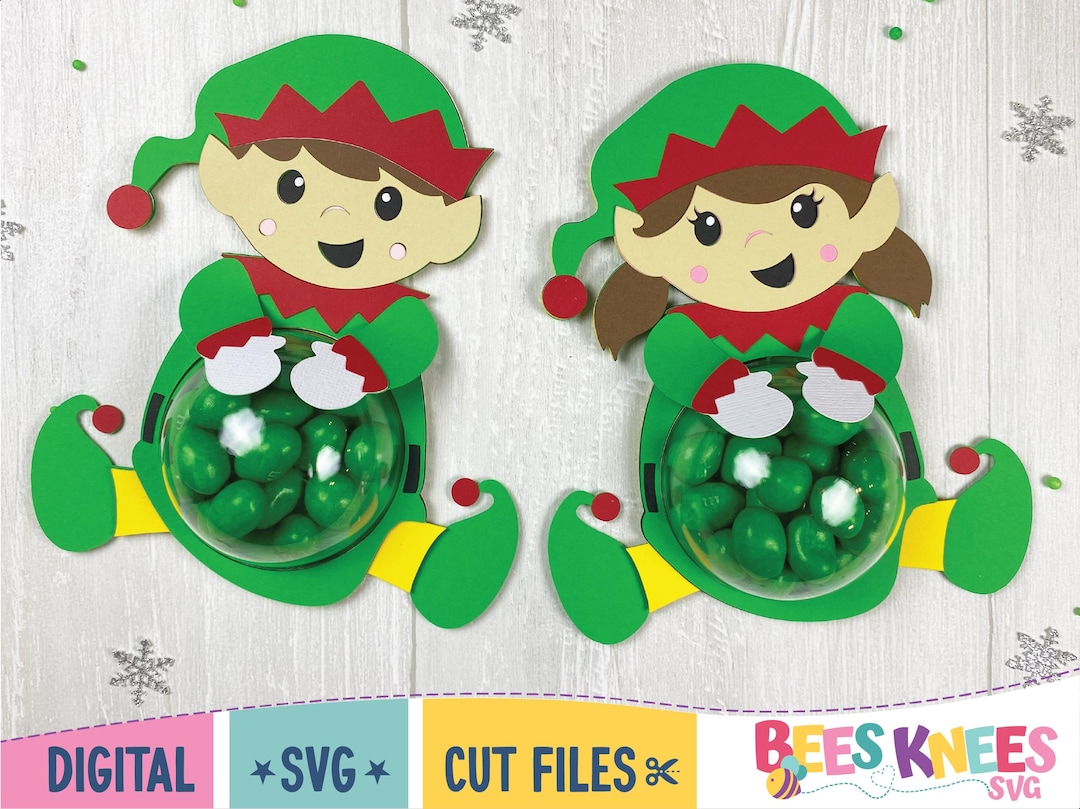Elf Candy Holder, Christmas Candy Holder Template, DIY Boy and Girl Elf ...