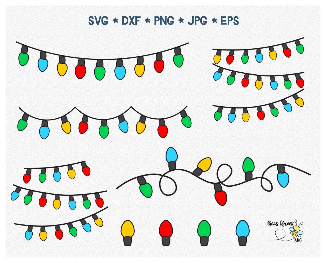 Christmas Light Svg Christmas Lights Bundle Christmas Lights - Etsy