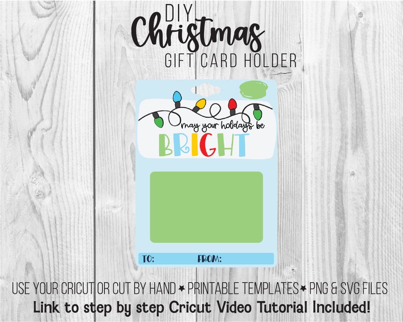 Printable Christmas Gift Card Holder Template Bundle Holiday - Etsy