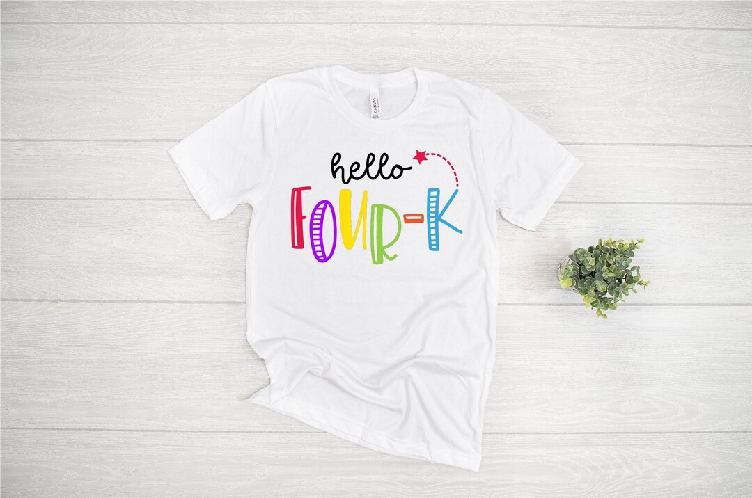 Hello Four-K Svg First Day of School Svg 4 Year Old - Etsy Portugal