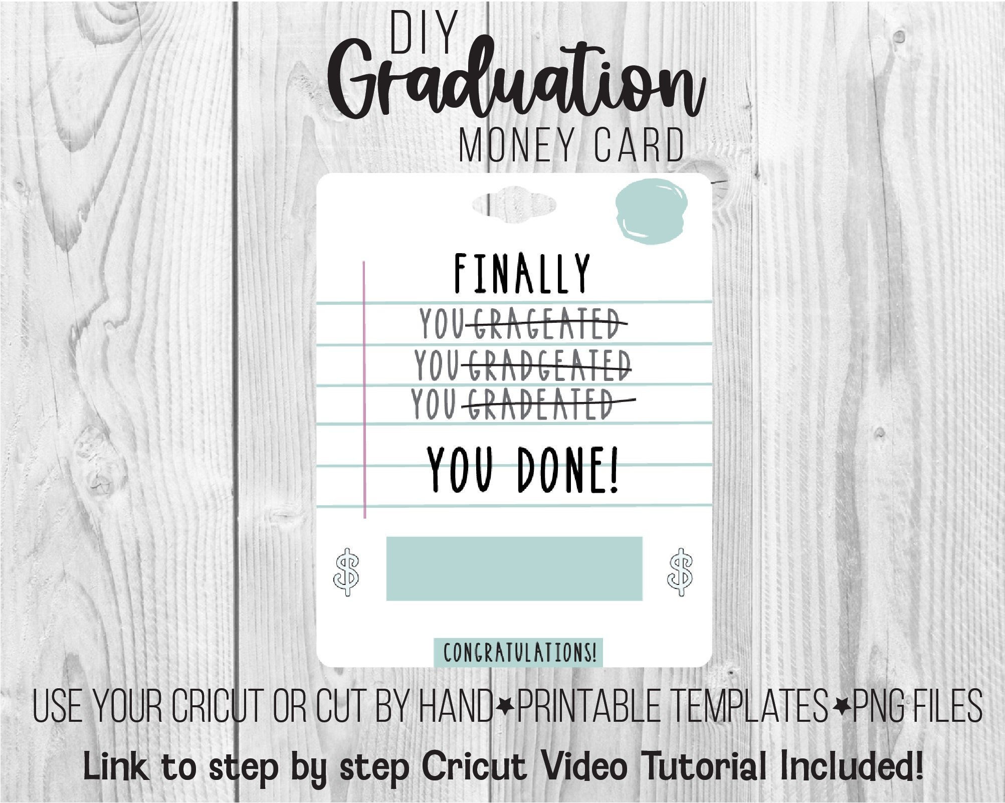 Printable Graduation Money Card Lip Balm Pouch Money Card - Etsy