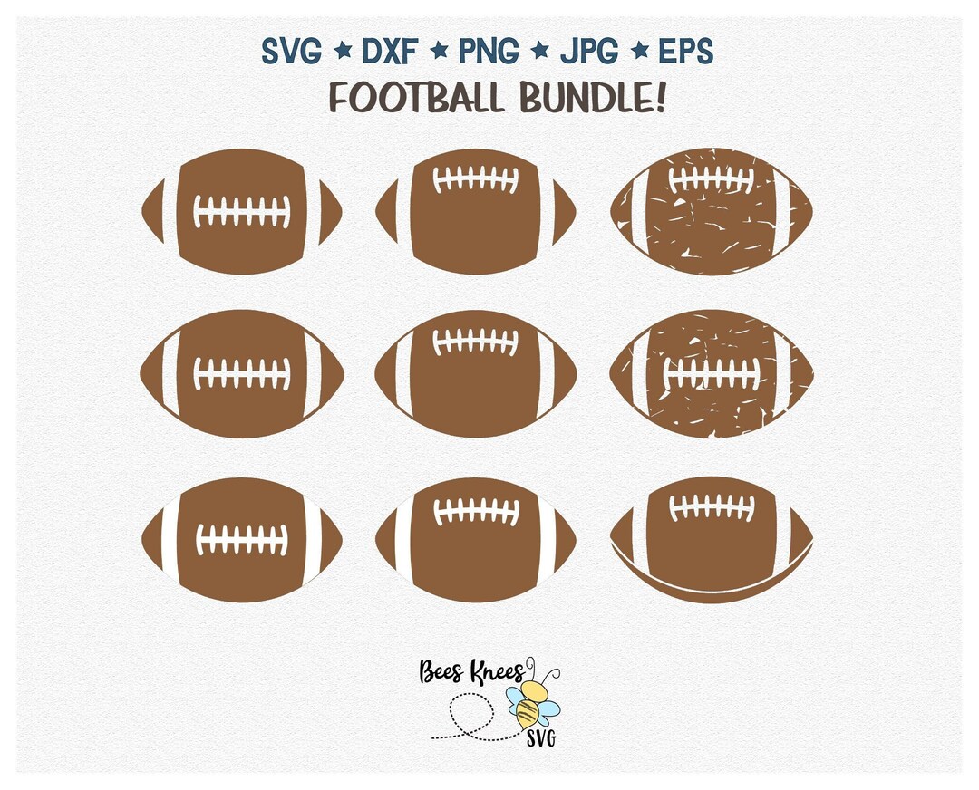 Football Svg, Distressed Football Svg, Football Bundle, Cut File for ...