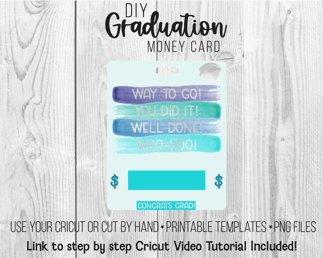 Printable Graduation Money Card Template, Lip Balm Pouch Money Card ...