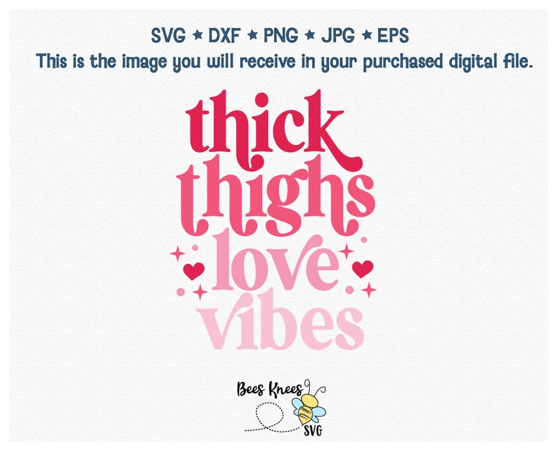 Thick Thigs and Love Vibes Svg Funny Valentine's Day Svg - Etsy