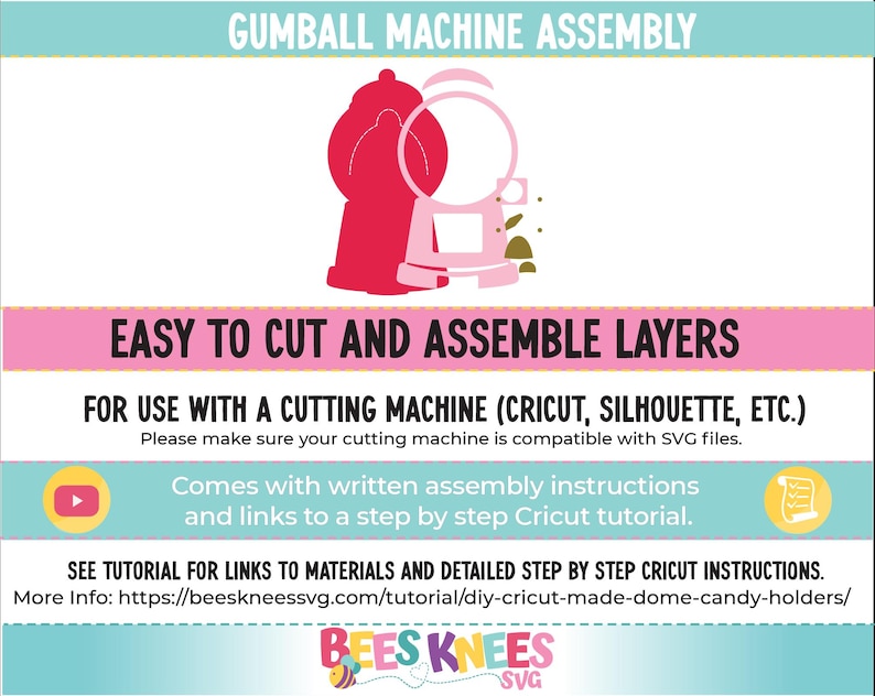 Gumball Machine Dome Candy Holder Svg, Valentine's Day, DIY Party ...