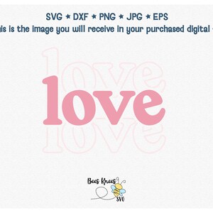 Stacked Love Svg, Valentine's Day Svg, Love Svg, Cut File for Cricut ...