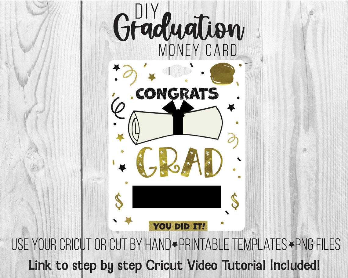 Printable Graduation Money Card Template Lip Balm Pouch Money - Etsy