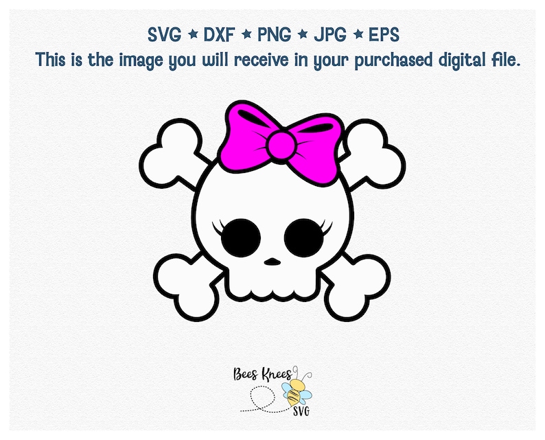Skull Svg, Cute Girl Skull Svg, Sugar Skull Svg, Halloween Cut File for ...