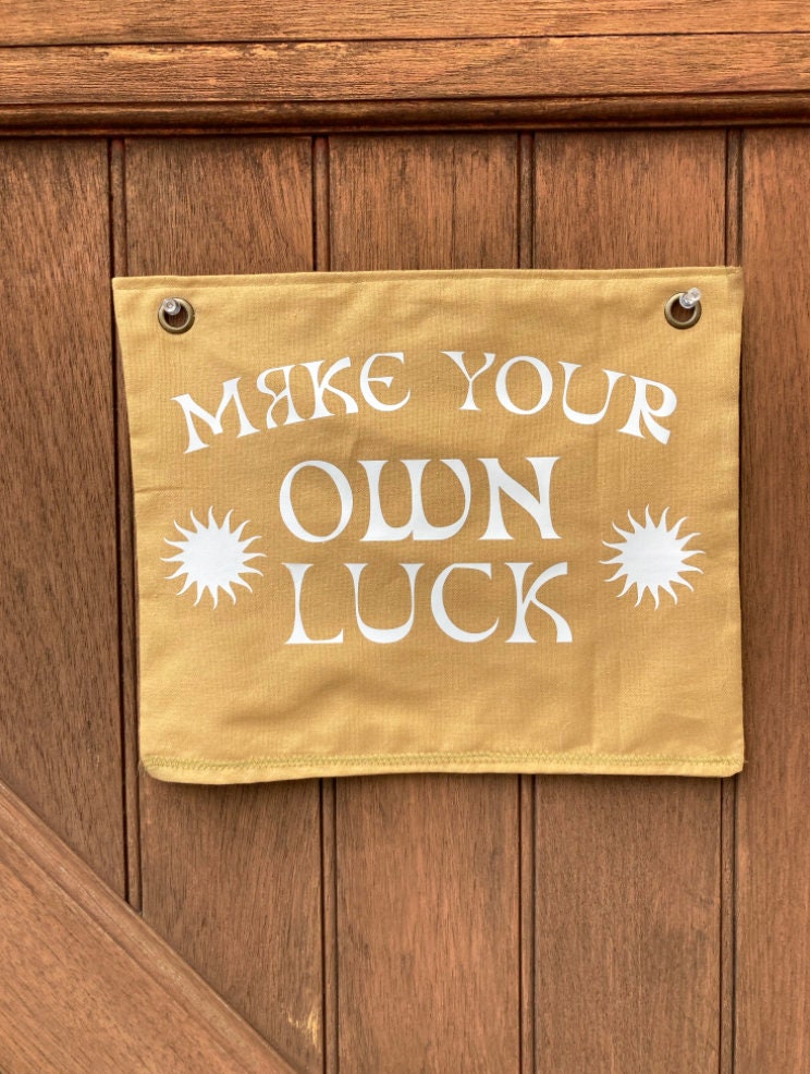Make Your Own Luck Pennant Flag - Etsy