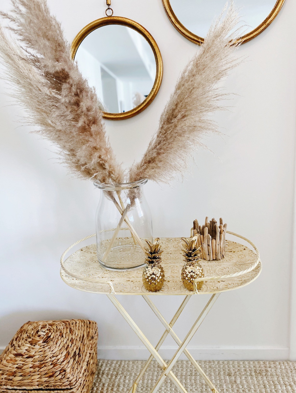 Farmhouse Table Vintage Inspired Table Gold Silver Metal | Etsy