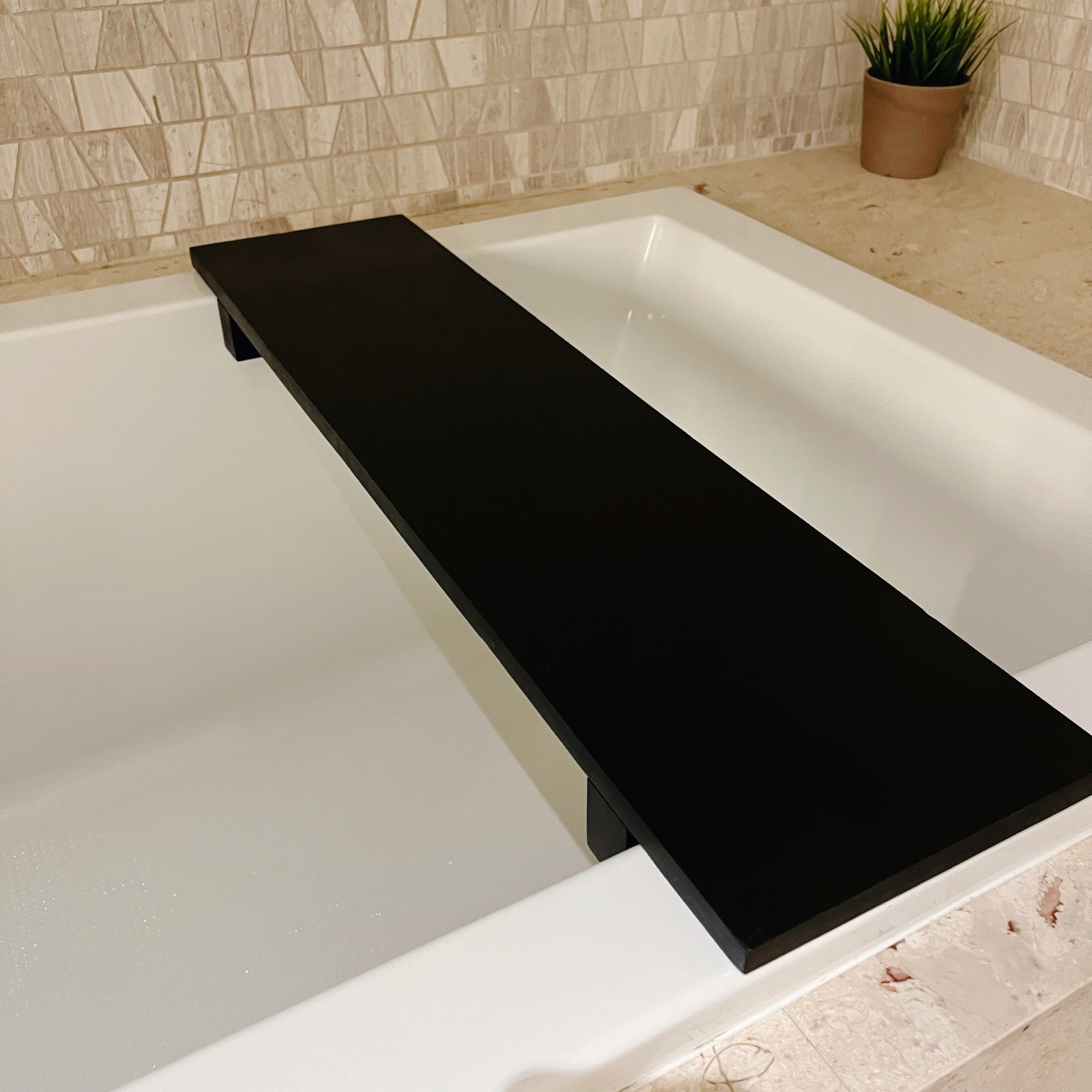 Matte Black Bathtub Caddy Tray, Bath Tray, Tray for Bathroom, Tub Tray ...