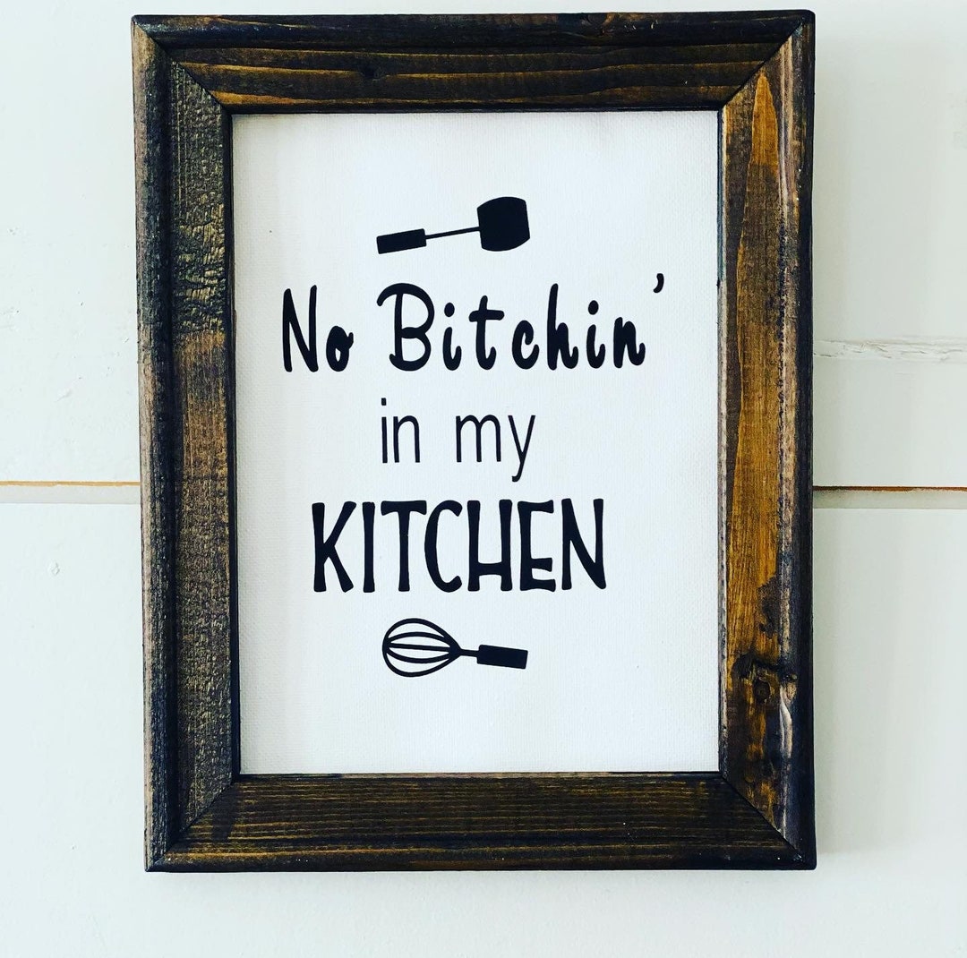 Funny Kitchen Wall Sign, Rustic Kitchen Decor, Housewarming Gift for ...