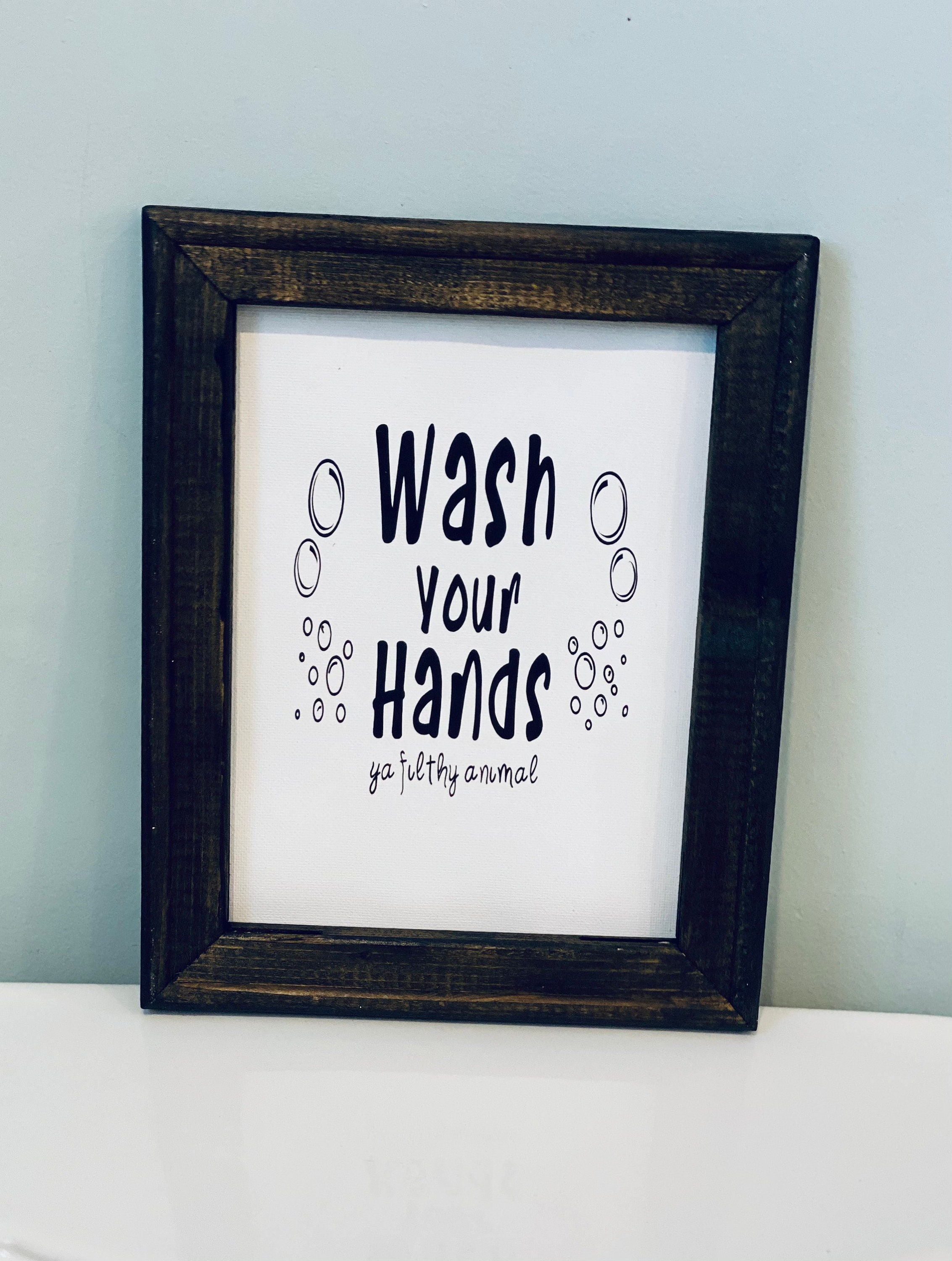 Funny Bathroom Sign Reverse Canvas Sign Bathroom Wall Decor - Etsy