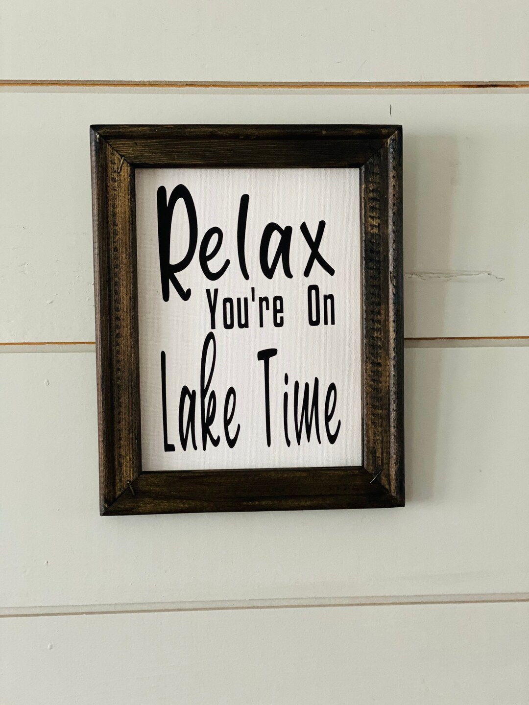 Relax Your on Lake Time Rustic Wall Decor, Lake House Wall Decor, Small ...
