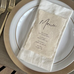 Minimalist Menu Template, Modern Dinner Party Menu, Wedding Dinner Menu ...