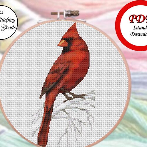 Cardinal Cross Stitch Pattern Birds Embroidery PDF - Etsy Canada
