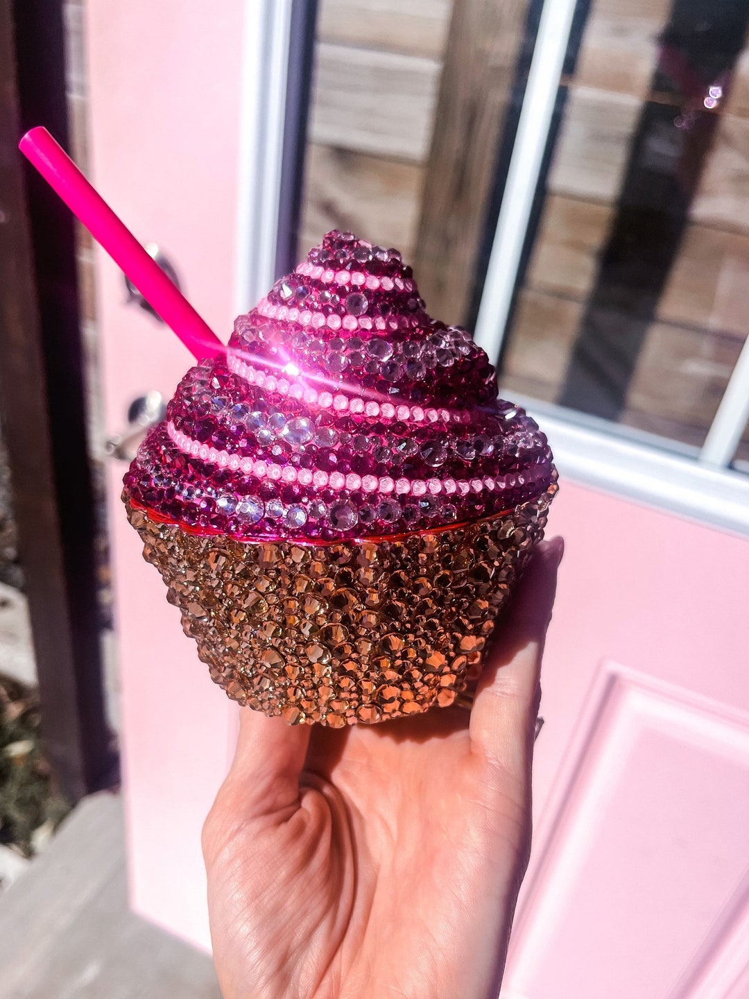 Birthday Cup Cupcake Tumbler Cake Cup Bling Cake Cup - Etsy