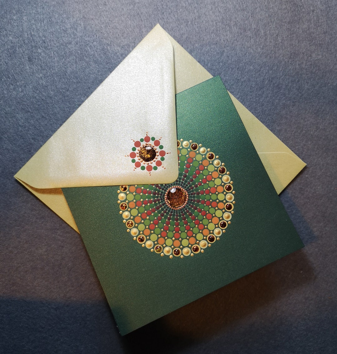 Handmade Mandala Greetings Card - Bright and Cheerful - for All ...