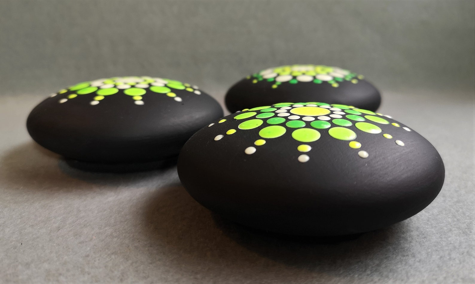 Glow in the Dark Dot Mandala Pebbles Hand Painted Unique - Etsy