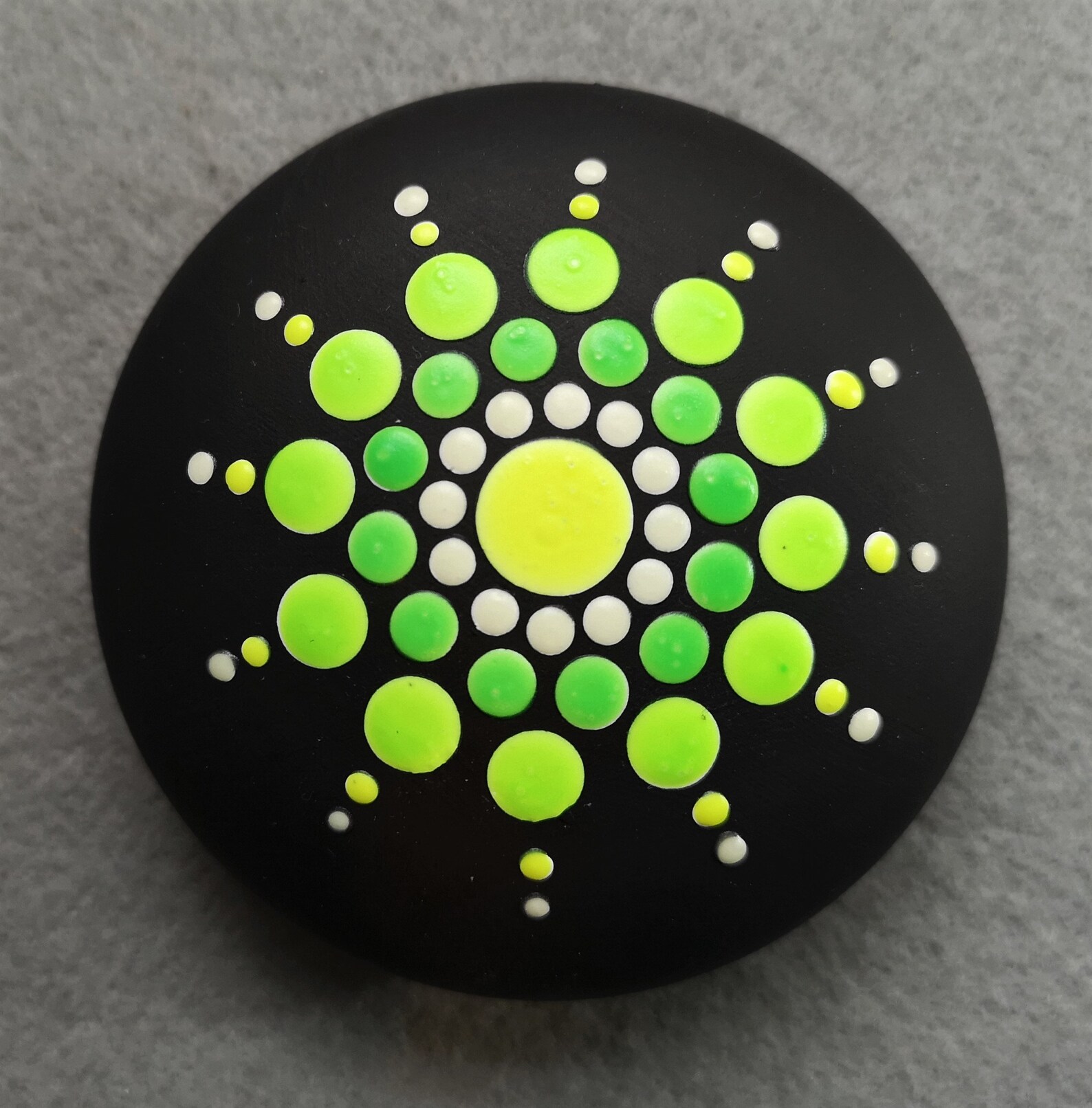 Glow in the Dark Dot Mandala Pebbles Hand Painted Unique - Etsy