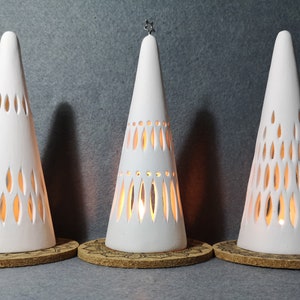 Ceramic Tree Lantern - Christmas Decor - Centre Piece Tea Light Holder ...