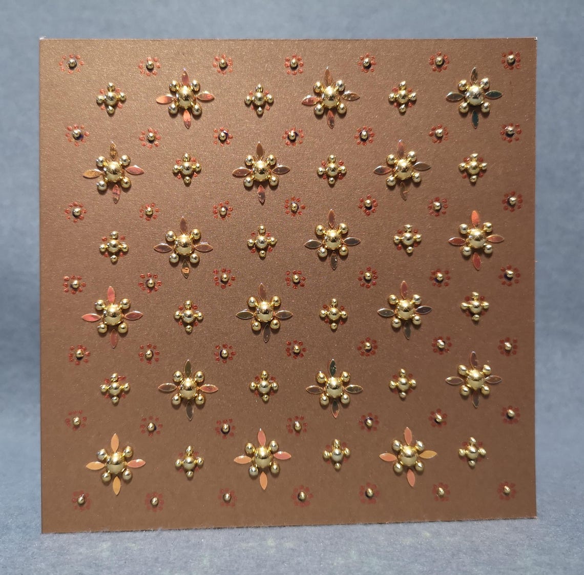 Luxury Handmade Card - Pretty Gold Flowers - Anniversary - Etsy