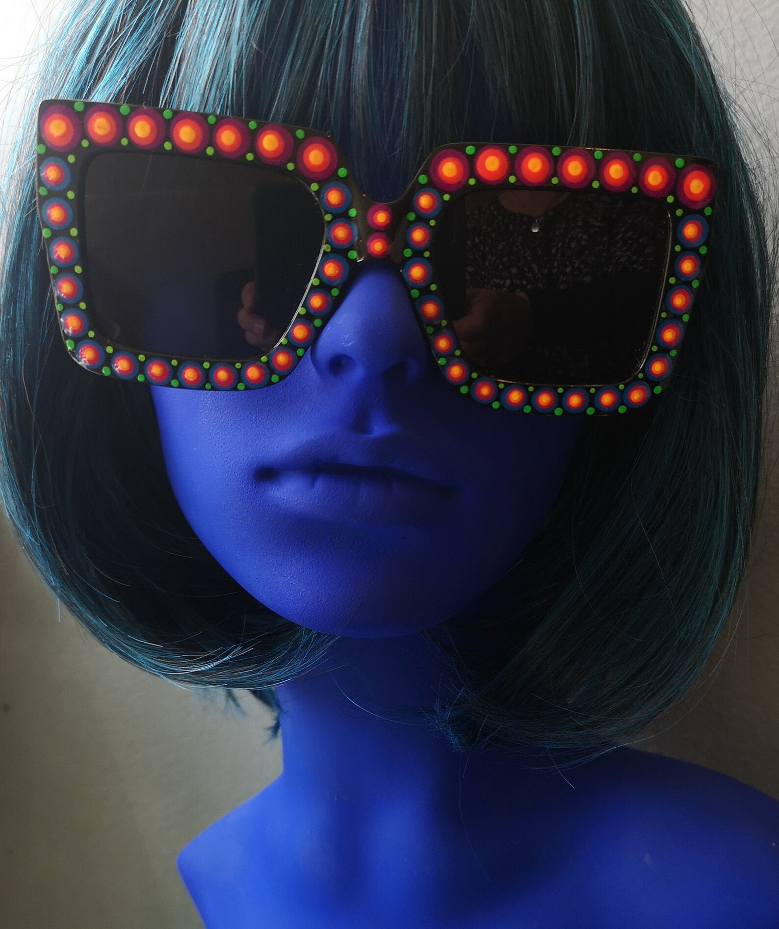 Festival Sunglasses - Neon Rave Accessory - Rainbow Blacklight -UV Glow ...