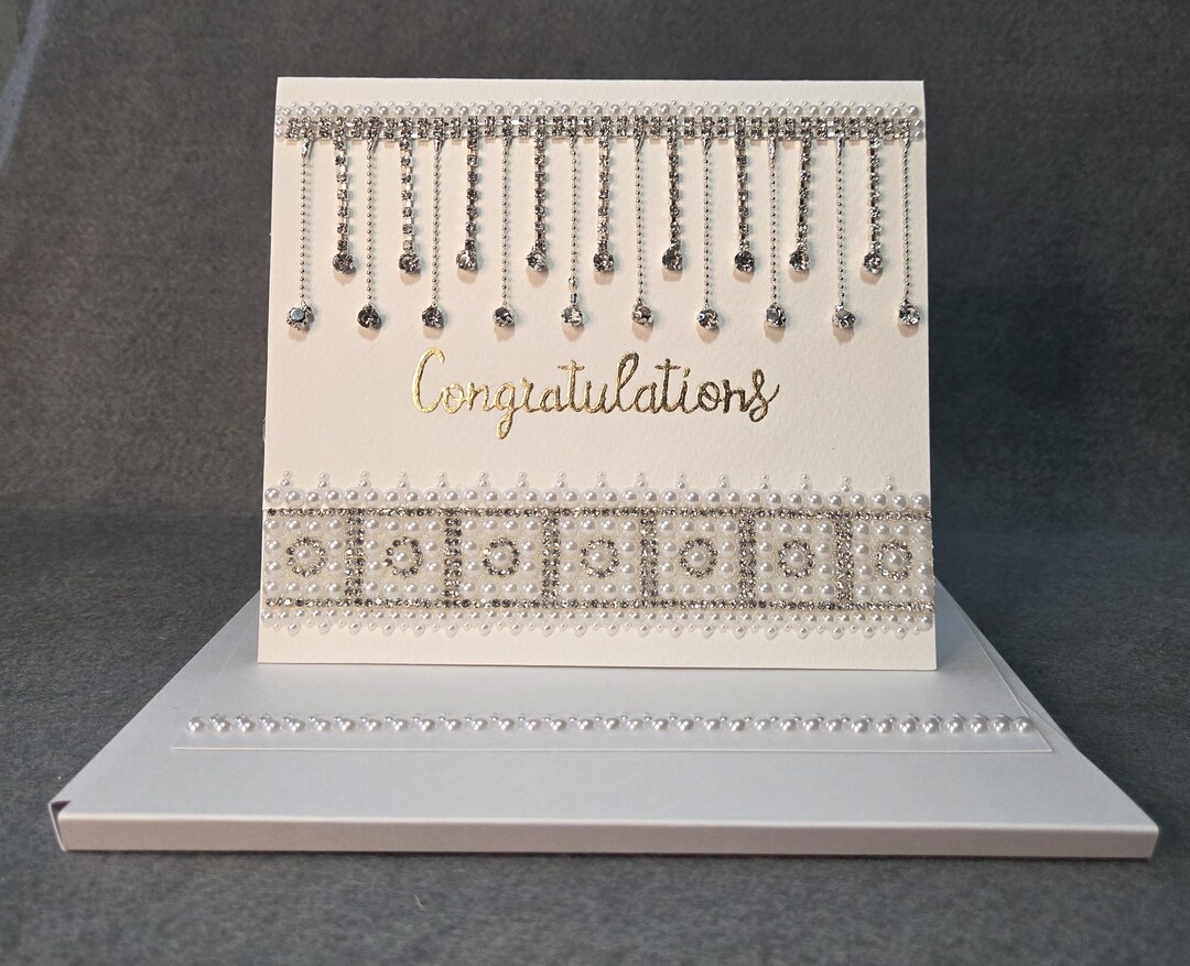 Swing and Sparkle - Diamanté Congratulations Card With Glitter Interior ...