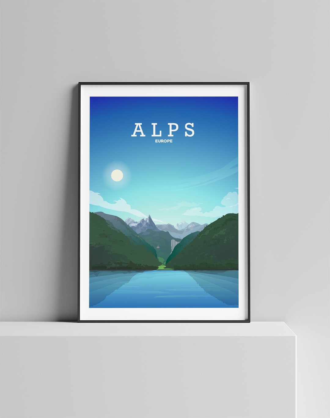 The Alps Print, the Alps Poster, the Alps Art, Switzerland Print ...