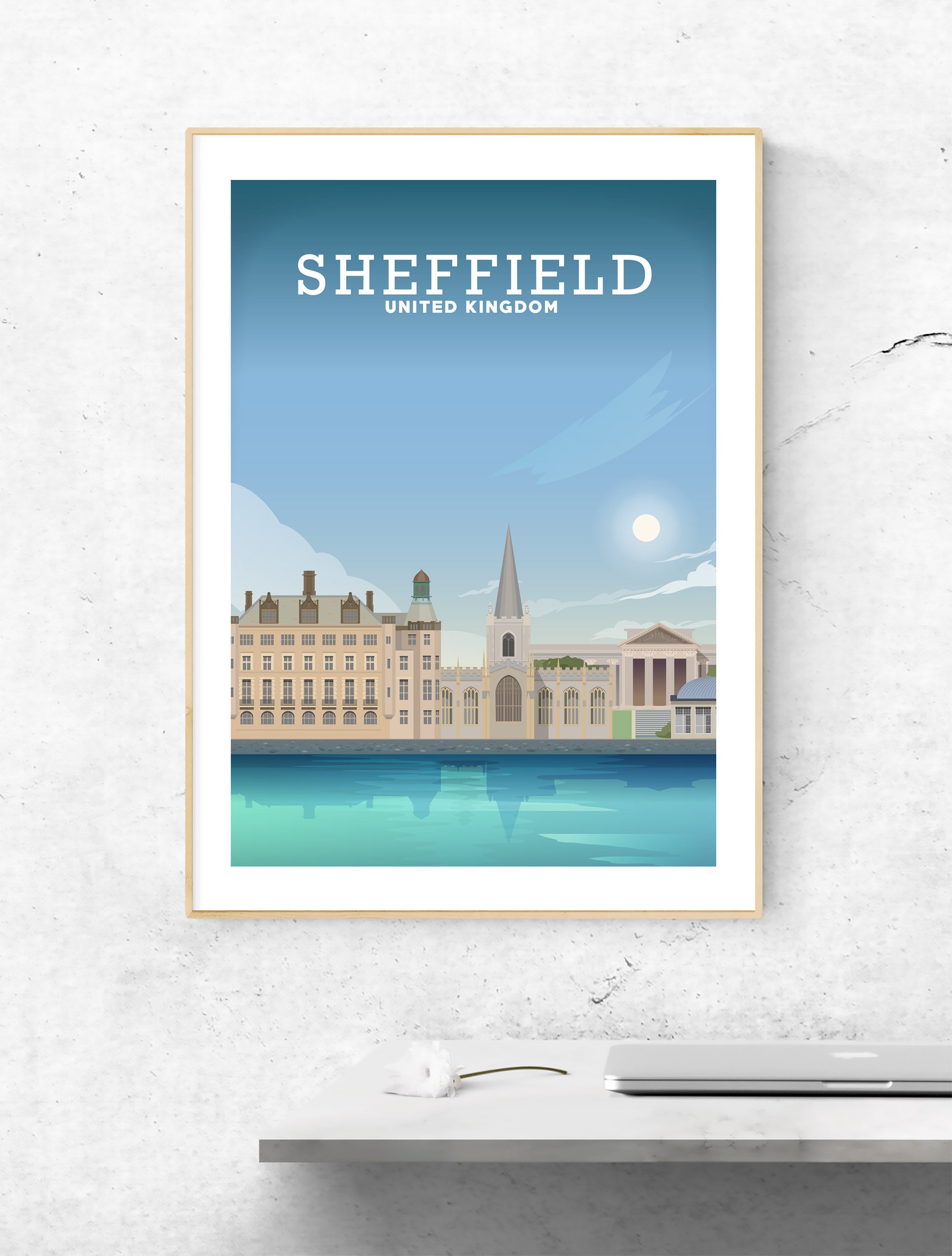 Sheffield Print Sheffield Poster Yorkshire Poster Travel - Etsy UK