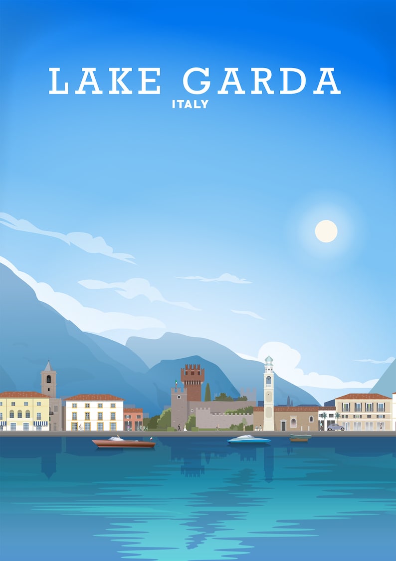 Lake Garda Print Lake Garda Poster Lake Garda Lake Garda | Etsy