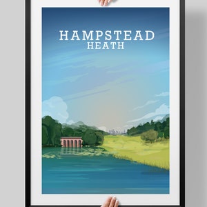 Hampstead Heath Print, Hampstead Poster, Hampstead London, London Print ...